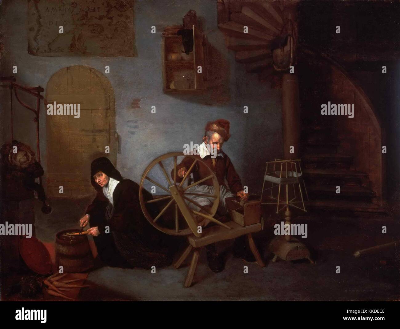 Medieval spinning wheel hi-res stock photography and images - Alamy