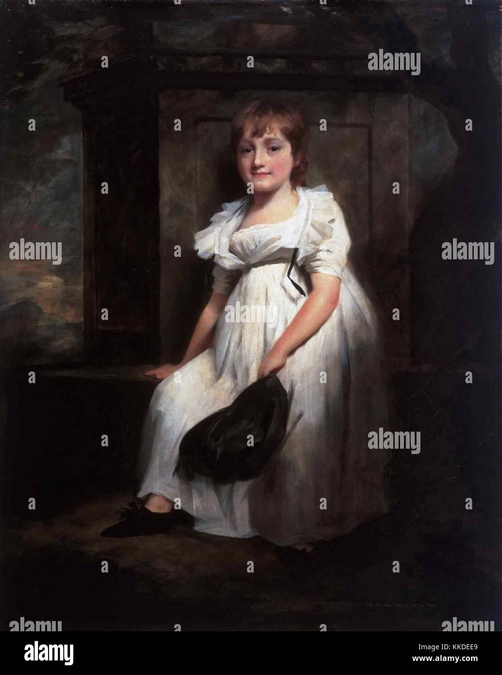 An old vintage portrait painting Stock Photo - Alamy