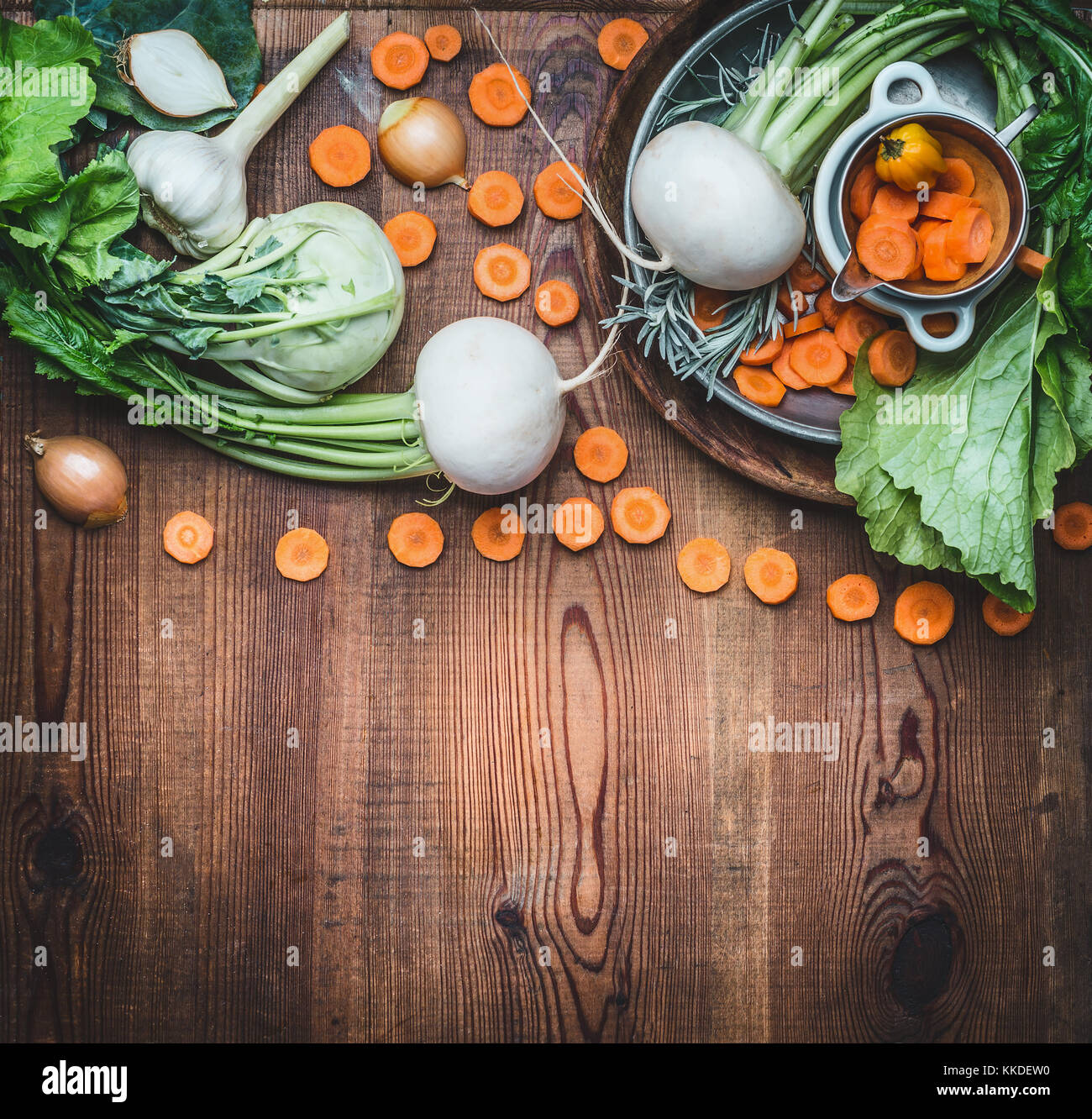 Food background with organic local vegetables for healthy clean eating ...