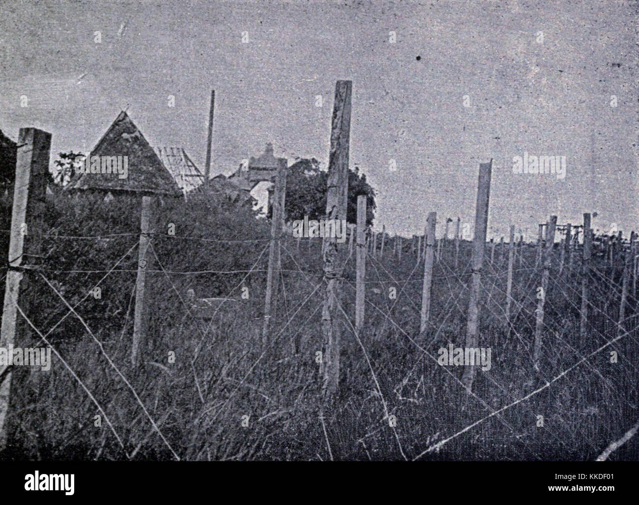 Spanish barbed wire in the Philippines, 1899 Stock Photo - Alamy