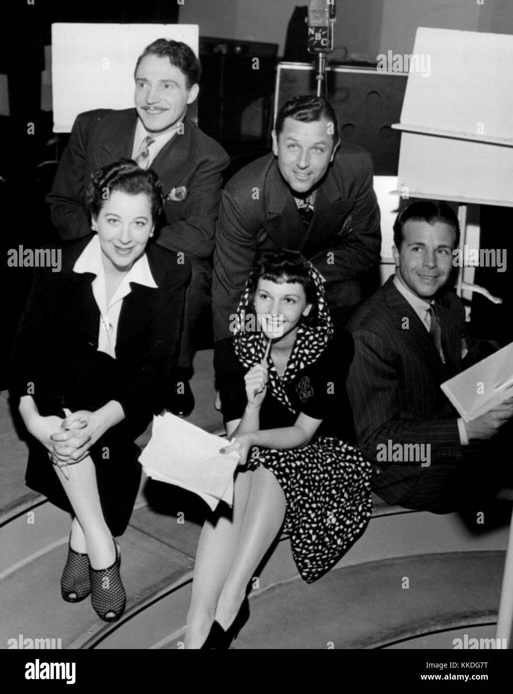 Cast of NBC Radio Good News program 1940 Stock Photo - Alamy