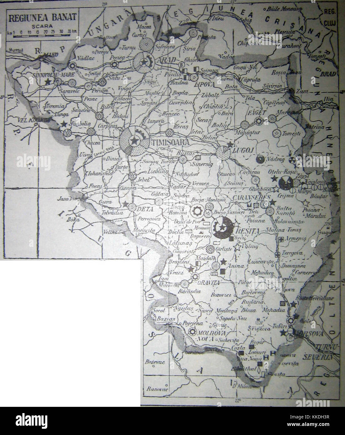 This title refers to a map of the Banat region, which is located in ...