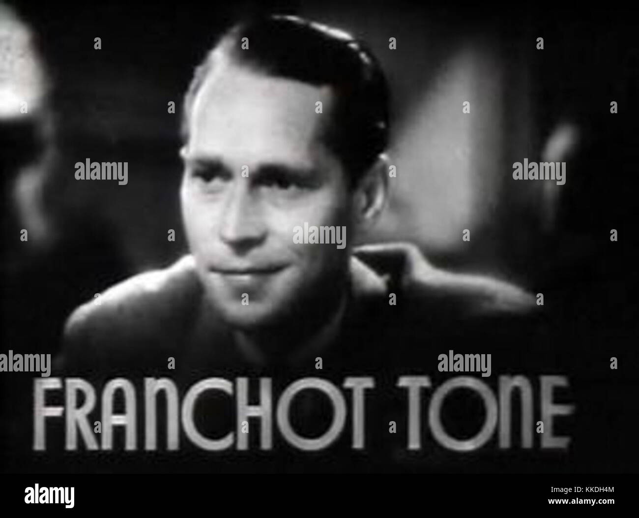 Franchot Tone in Dangerous trailer Stock Photo - Alamy