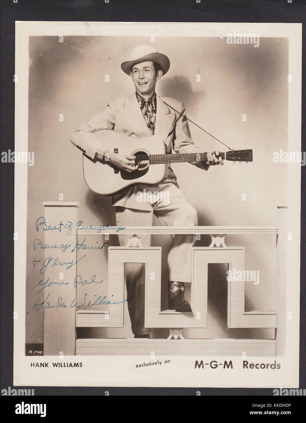 Hank Williams signed portrait Stock Photo - Alamy
