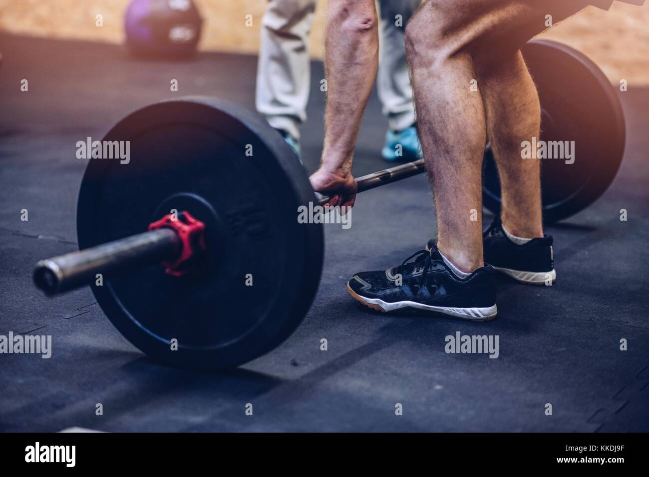 Strong athlete performs deadlift exercise hi-res stock photography and ...