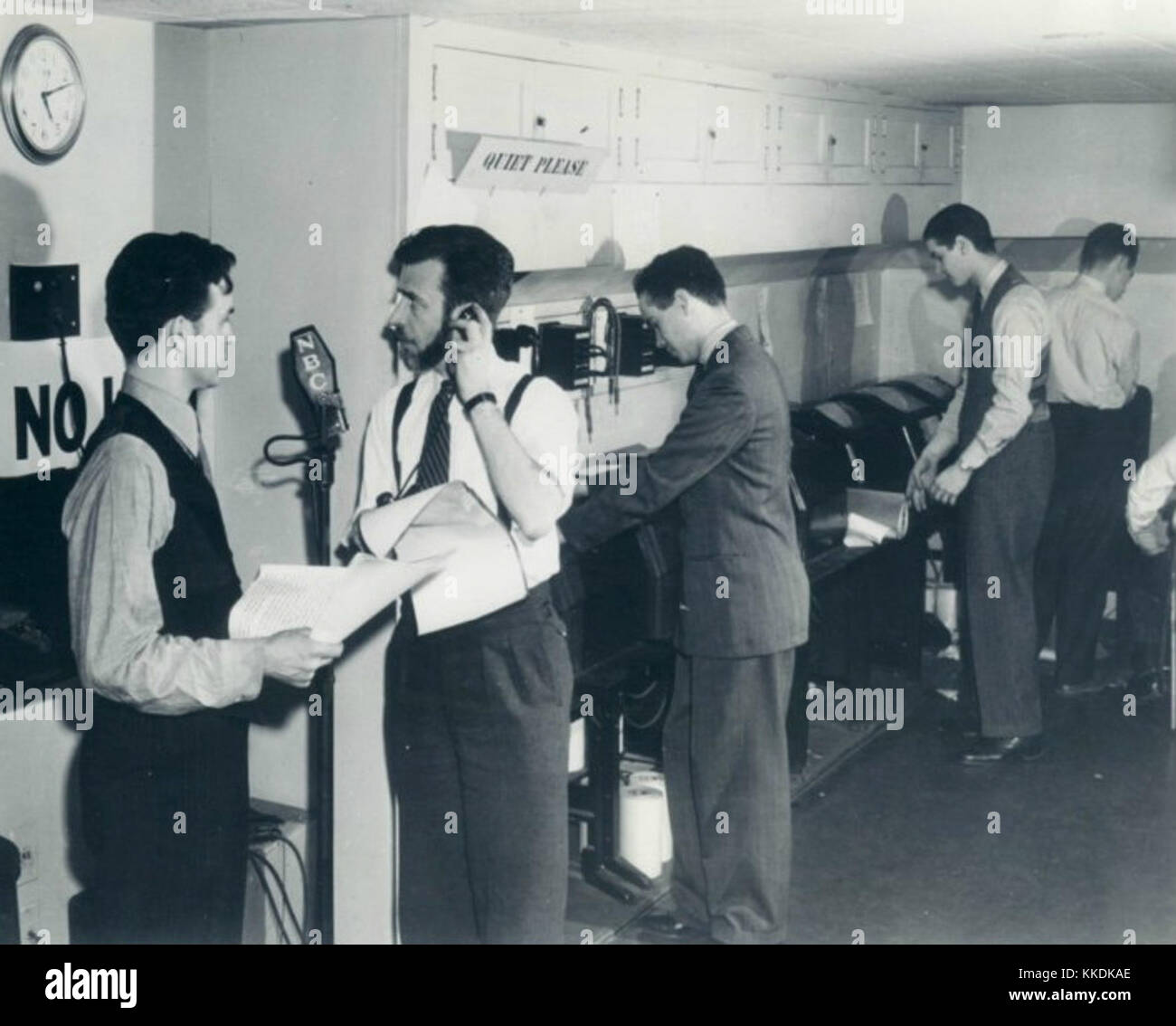 NBC Radio news room 1941 Stock Photo - Alamy