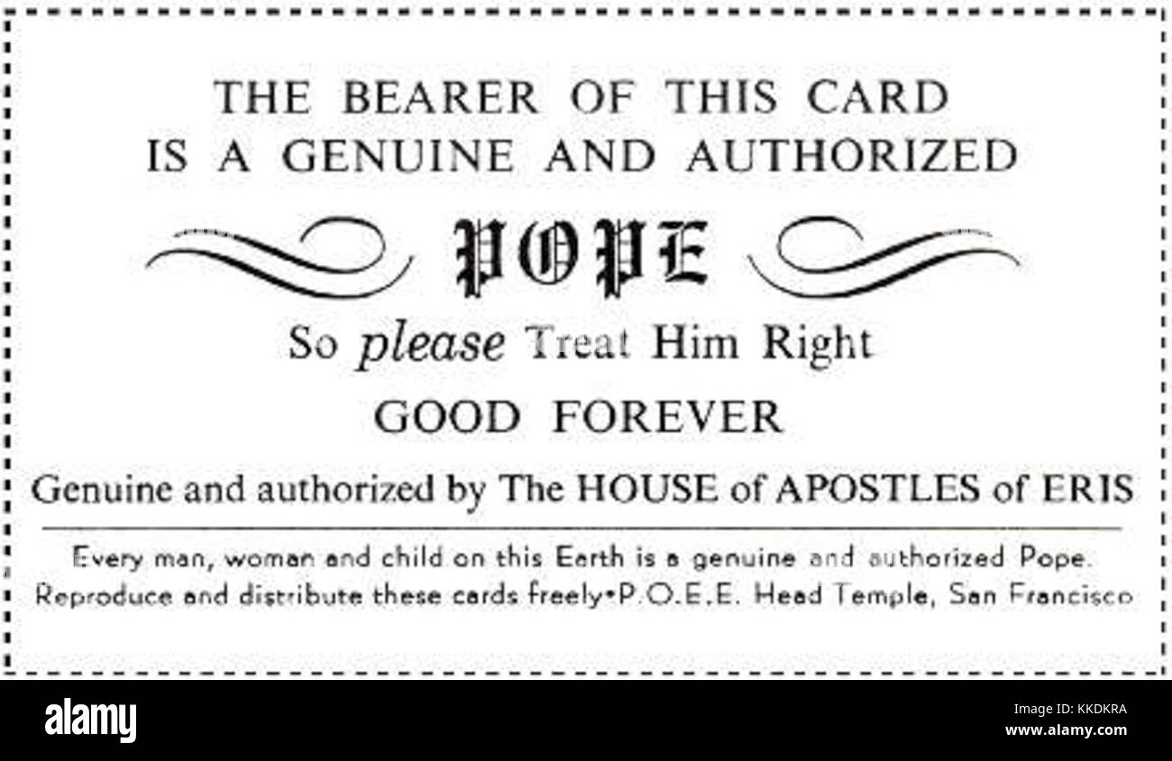 POEE Pope Card Stock Photo - Alamy