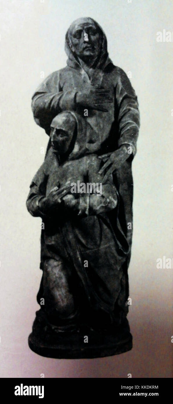 This artwork features two religious figures, Saint Bruno and Saint ...
