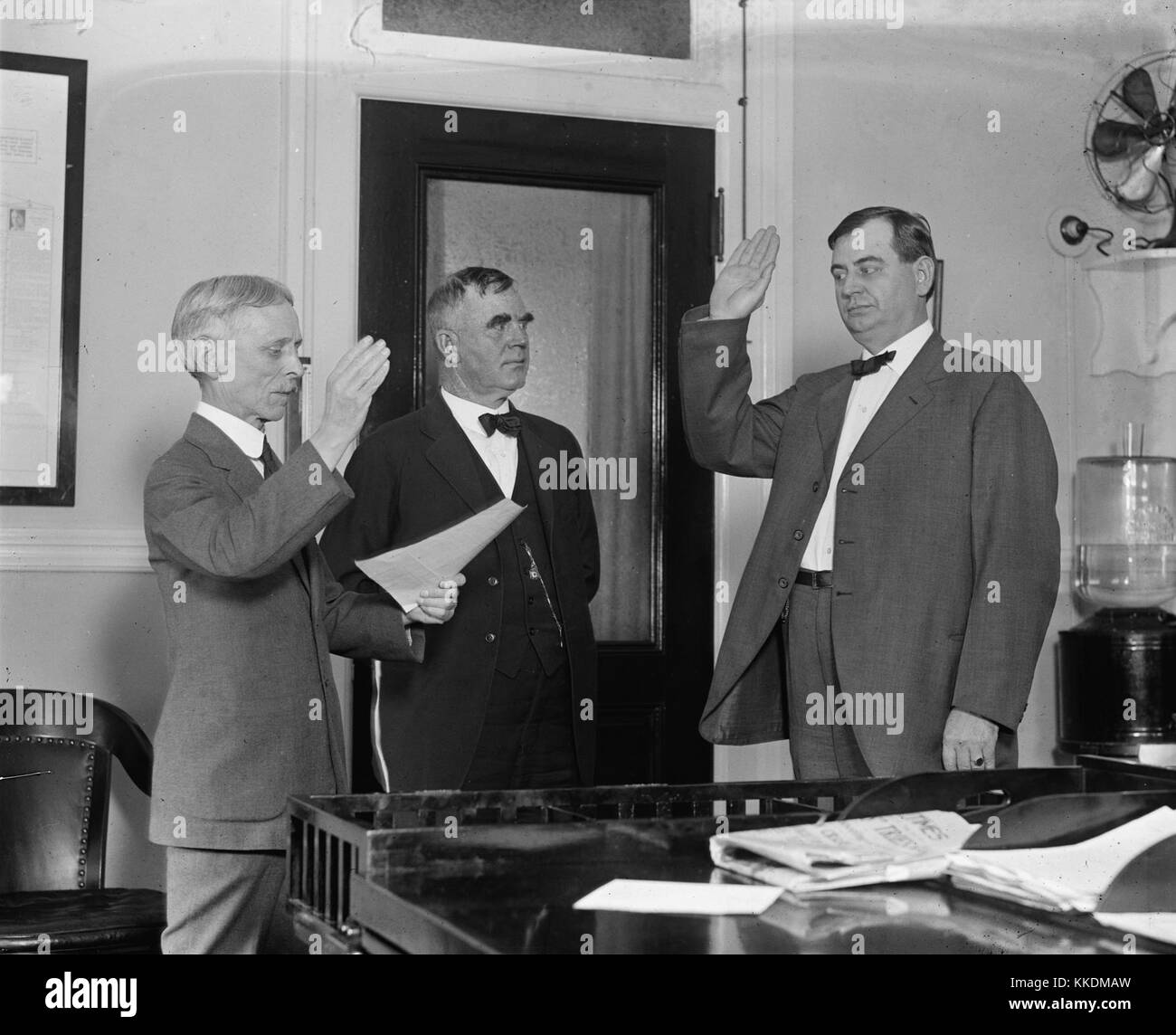 Public swearing in ceremony Black and White Stock Photos & Images - Alamy