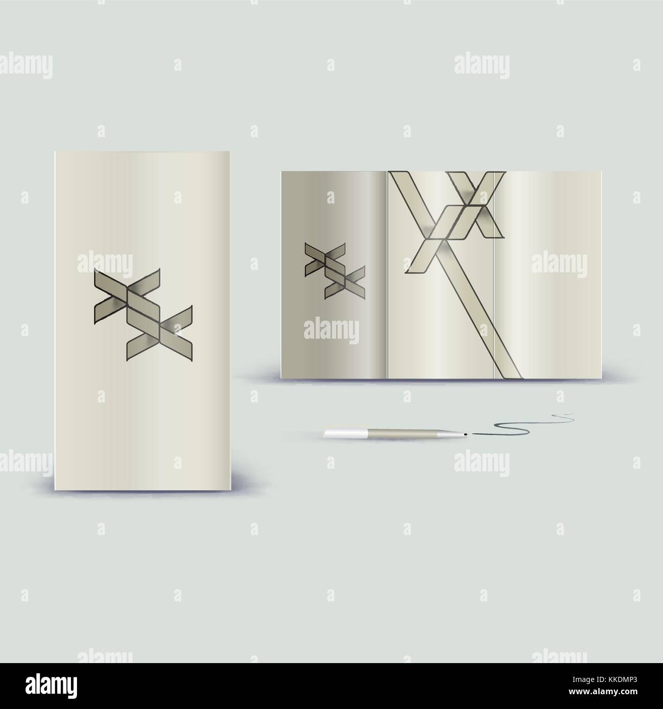 Corporate booklet promotion template with color elements. Vector ...