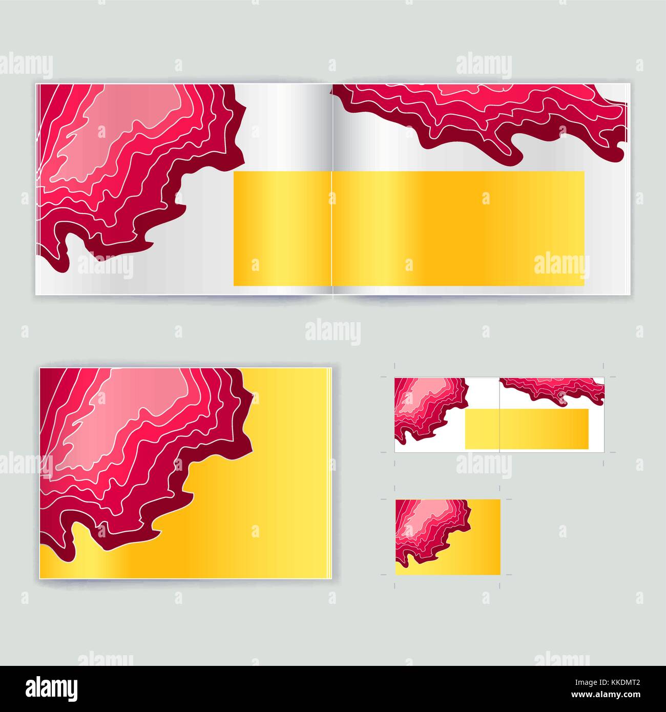 Corporate booklet promotion template with color elements. Vector ...