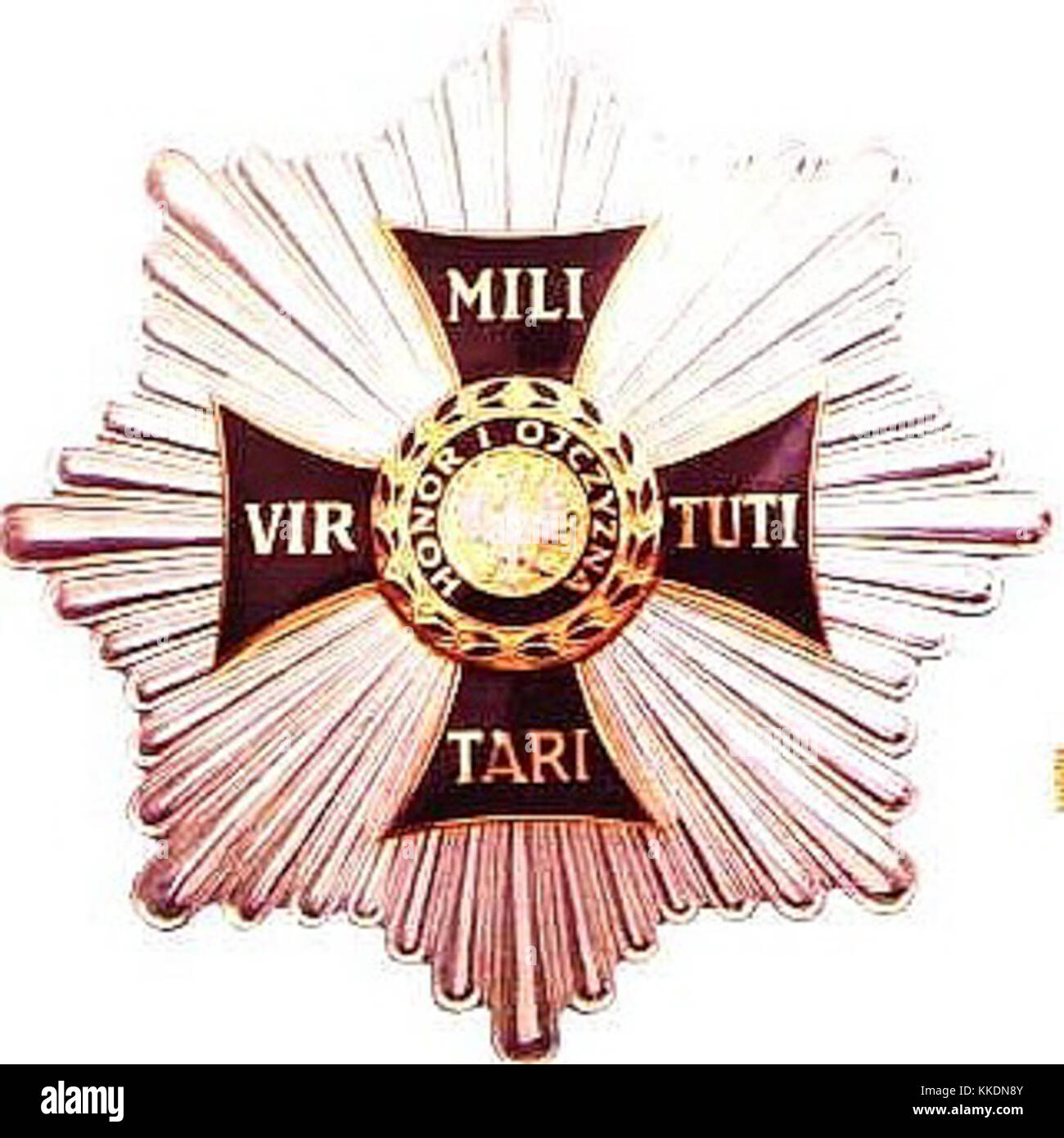 Virtuti Militari Grand Cross Order Star Stock Photo - Alamy