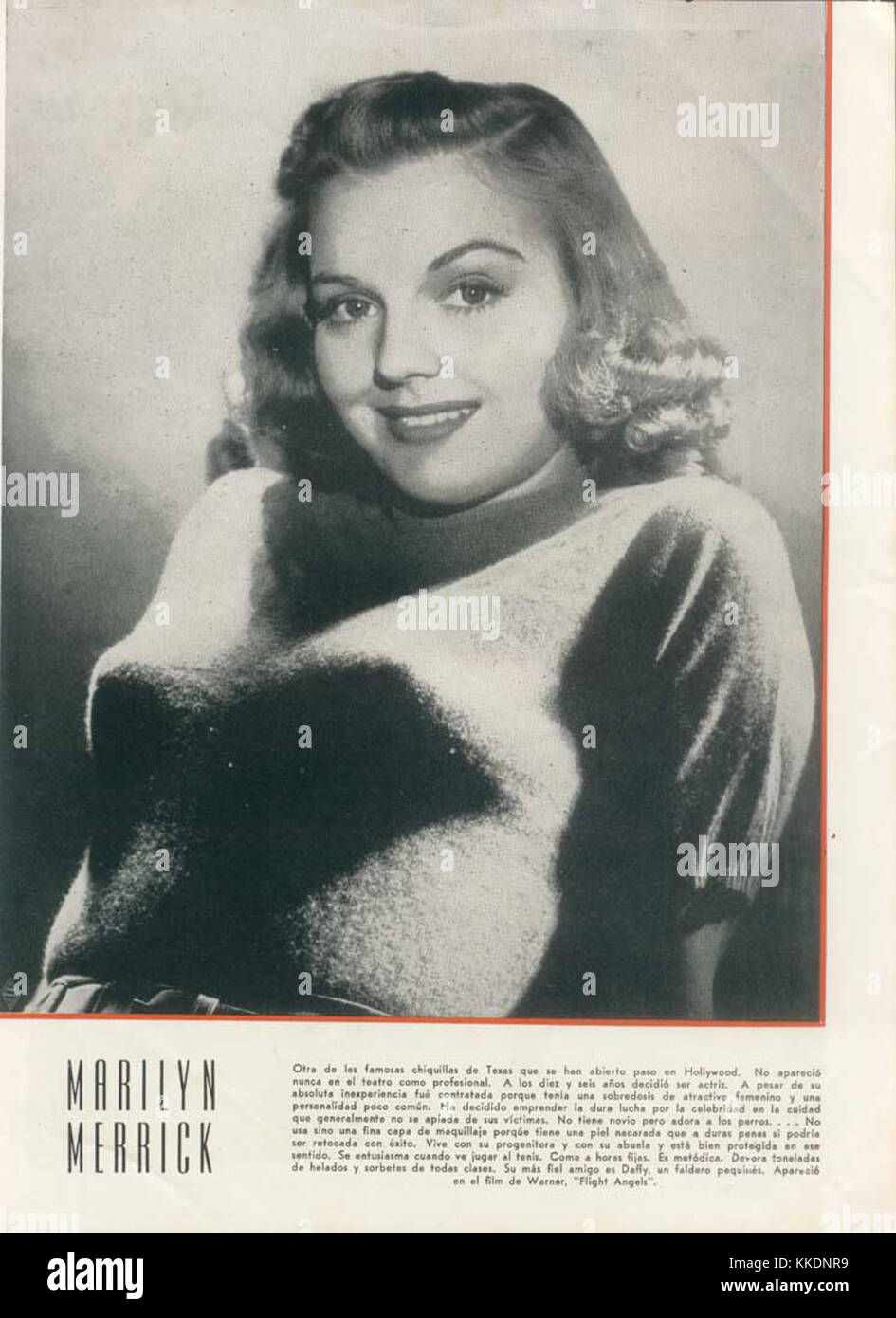 Lynn Merrick Argentinean Magazine AD Stock Photo - Alamy