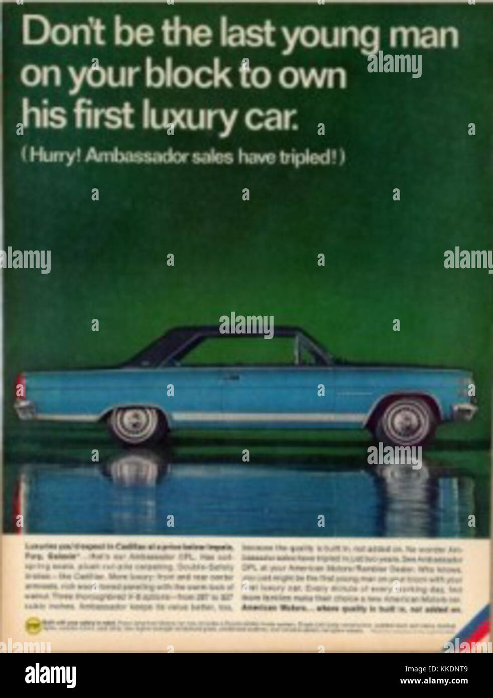 1966 AMC Ambassador DPL ADV-blue Stock Photo - Alamy