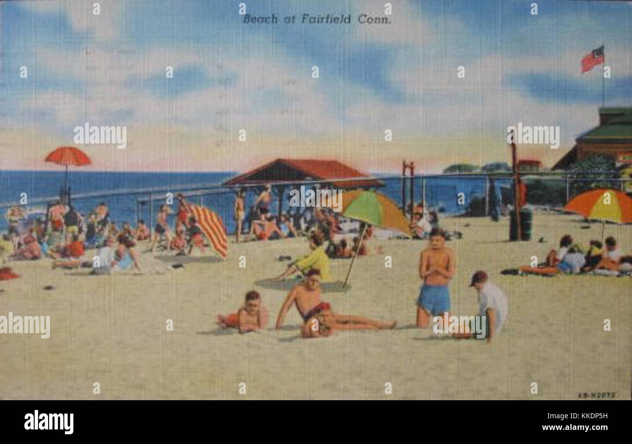Fairfield Beach Connecticut Postcard 1923 Stock Photo - Alamy