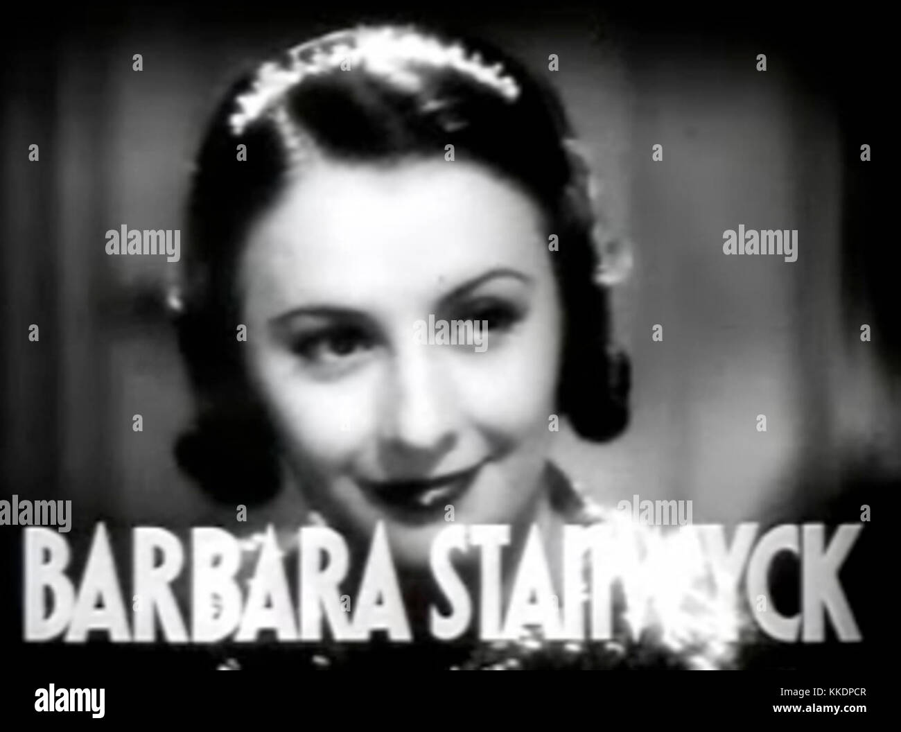 Barbara Stanwyck in Gambling Lady trailer Stock Photo - Alamy