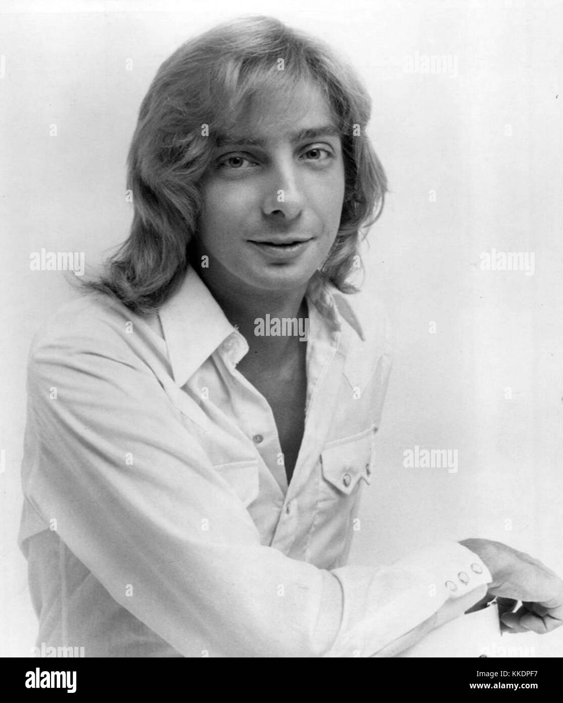A photograph of Barry Manilow from 1975, capturing the iconic American ...
