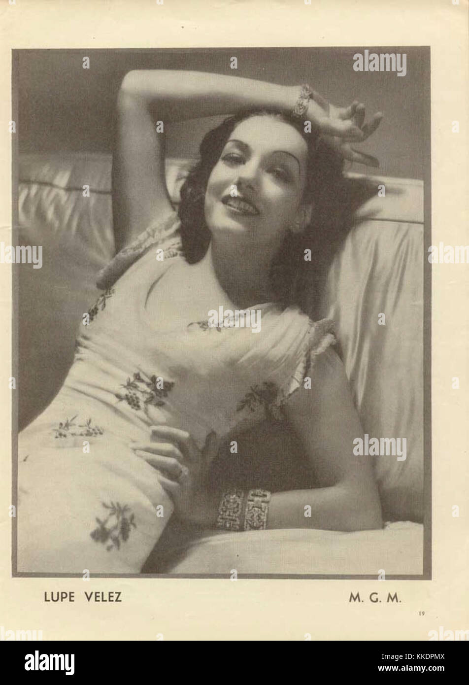 Lupe Velez Argentinean Magazine AD Stock Photo - Alamy