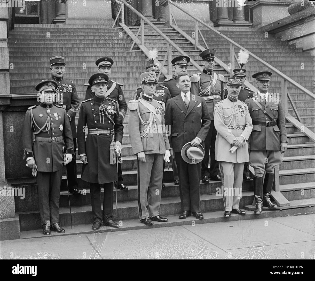 Patrick J. Hurley & military attaches Stock Photo - Alamy