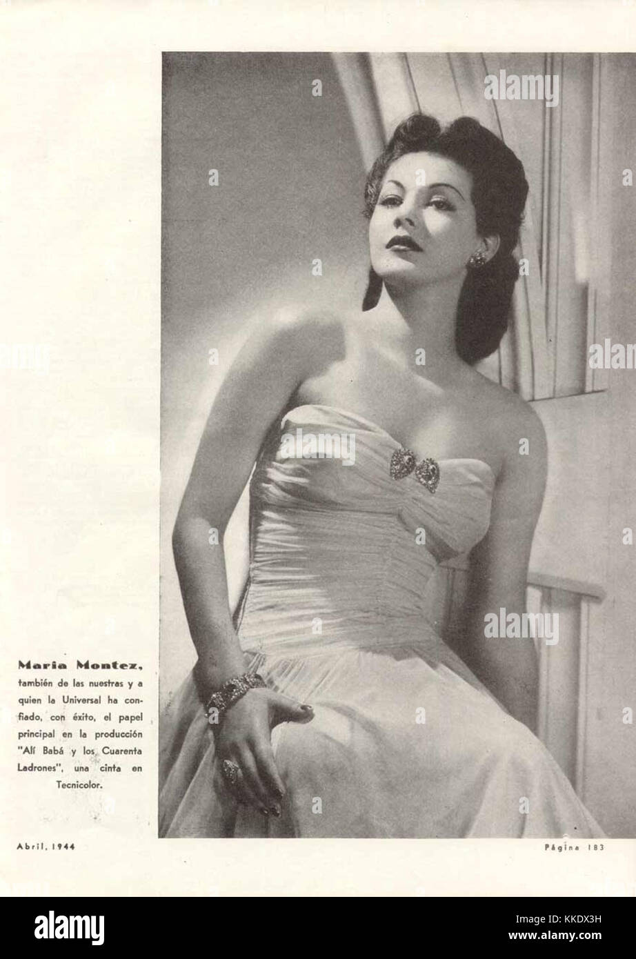 Maria Montez Argentinean Magazine AD 2 Stock Photo - Alamy