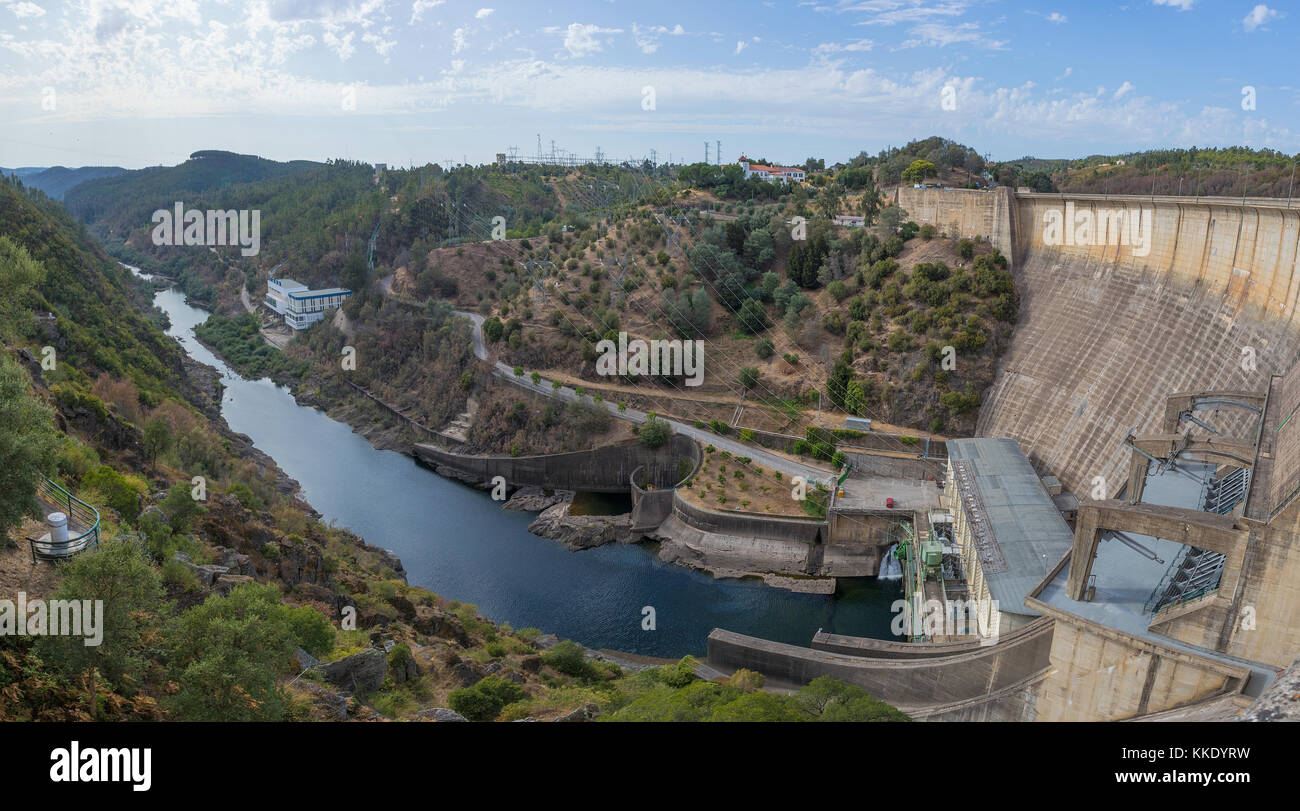 Hydroelectric dam of Castelo de Bode. Portugal Stock Photo - Alamy