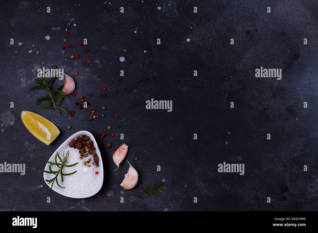 Food background with spices Stock Photo - Alamy