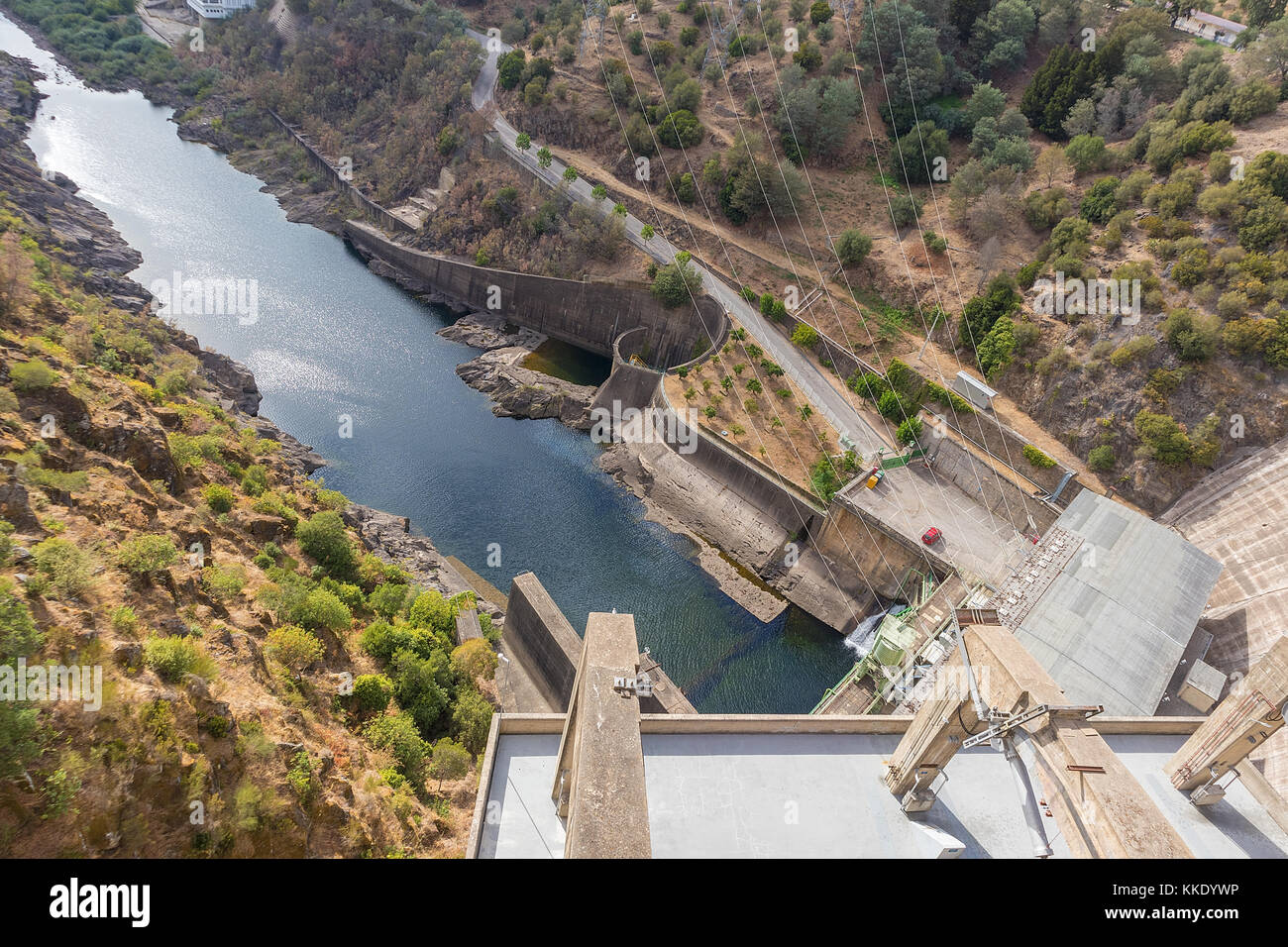 Hydroelectric dam of Castelo de Bode. Portugal Stock Photo - Alamy