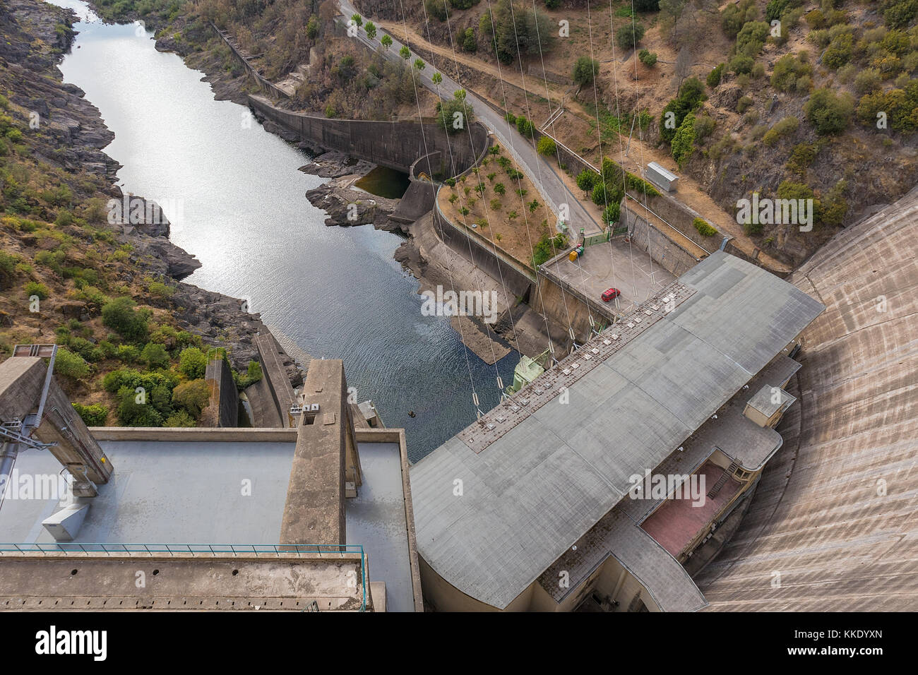 Hydroelectric dam of Castelo de Bode. Portugal Stock Photo - Alamy