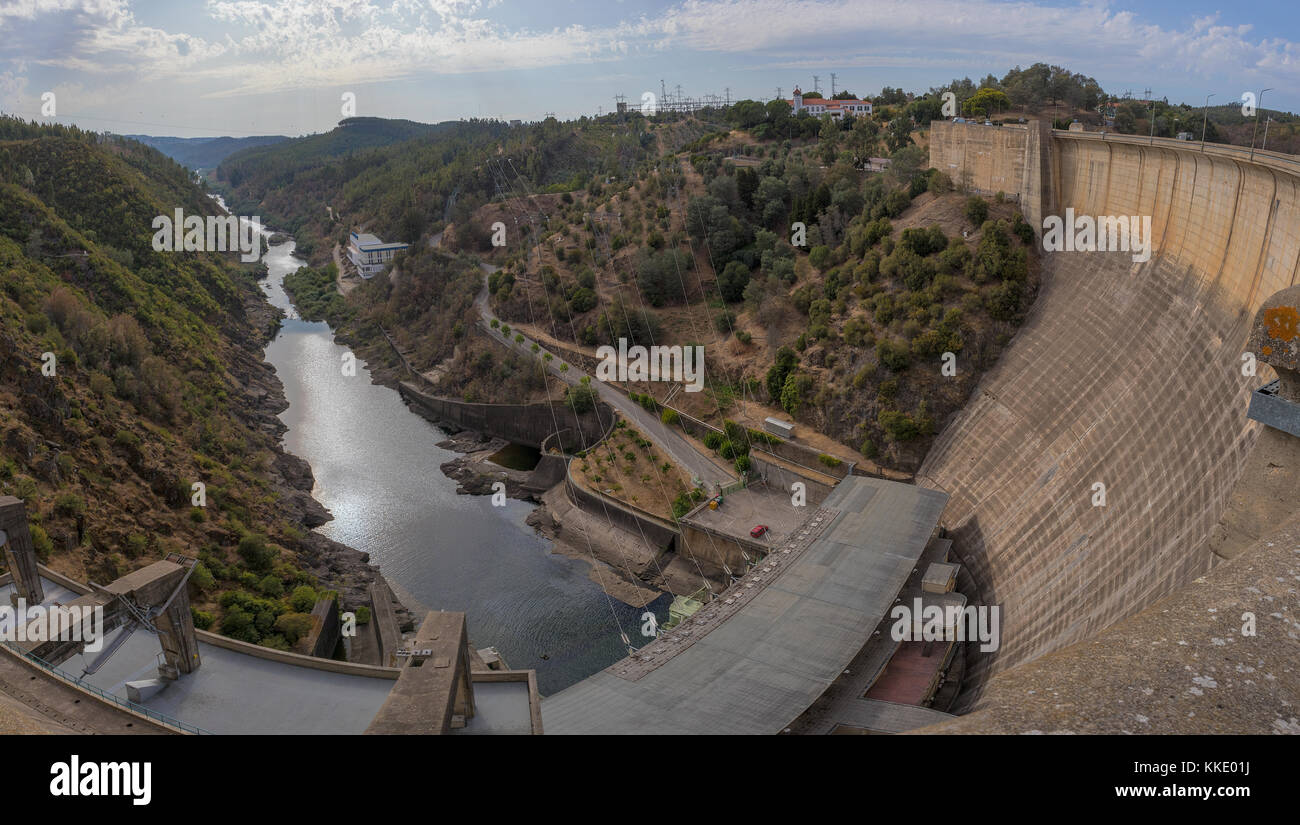 Hydroelectric dam of Castelo de Bode. Portugal Stock Photo - Alamy