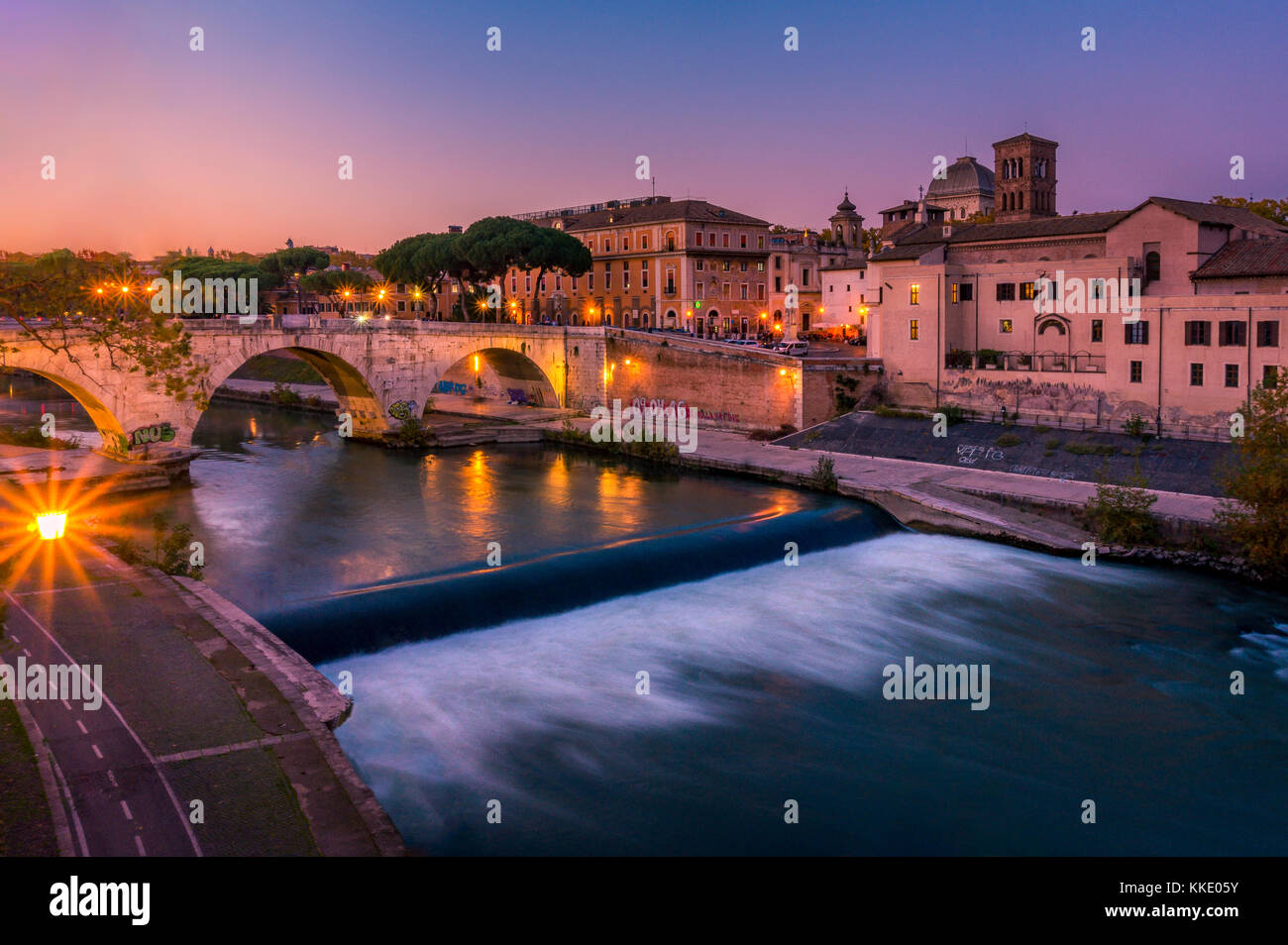 Beautiful view over Rome, Italy during the sunset in Autumn Stock Photo ...
