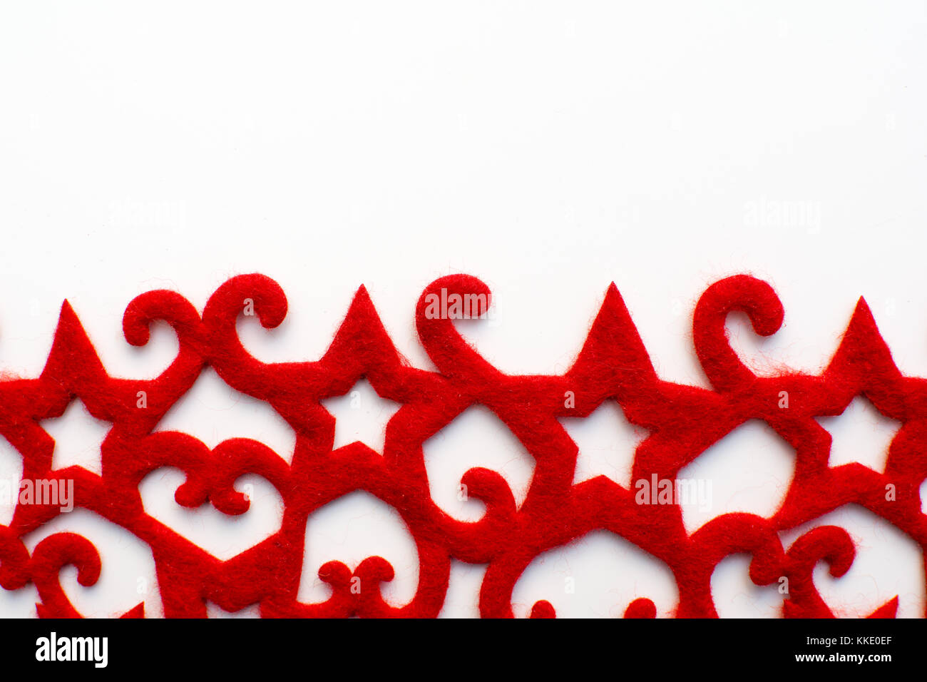 festive red christmas border with white copy space Stock Photo - Alamy