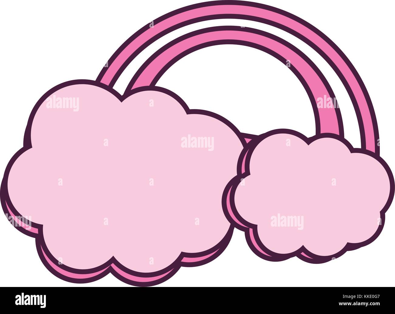 clouds and rainbow icon Stock Vector Image & Art - Alamy