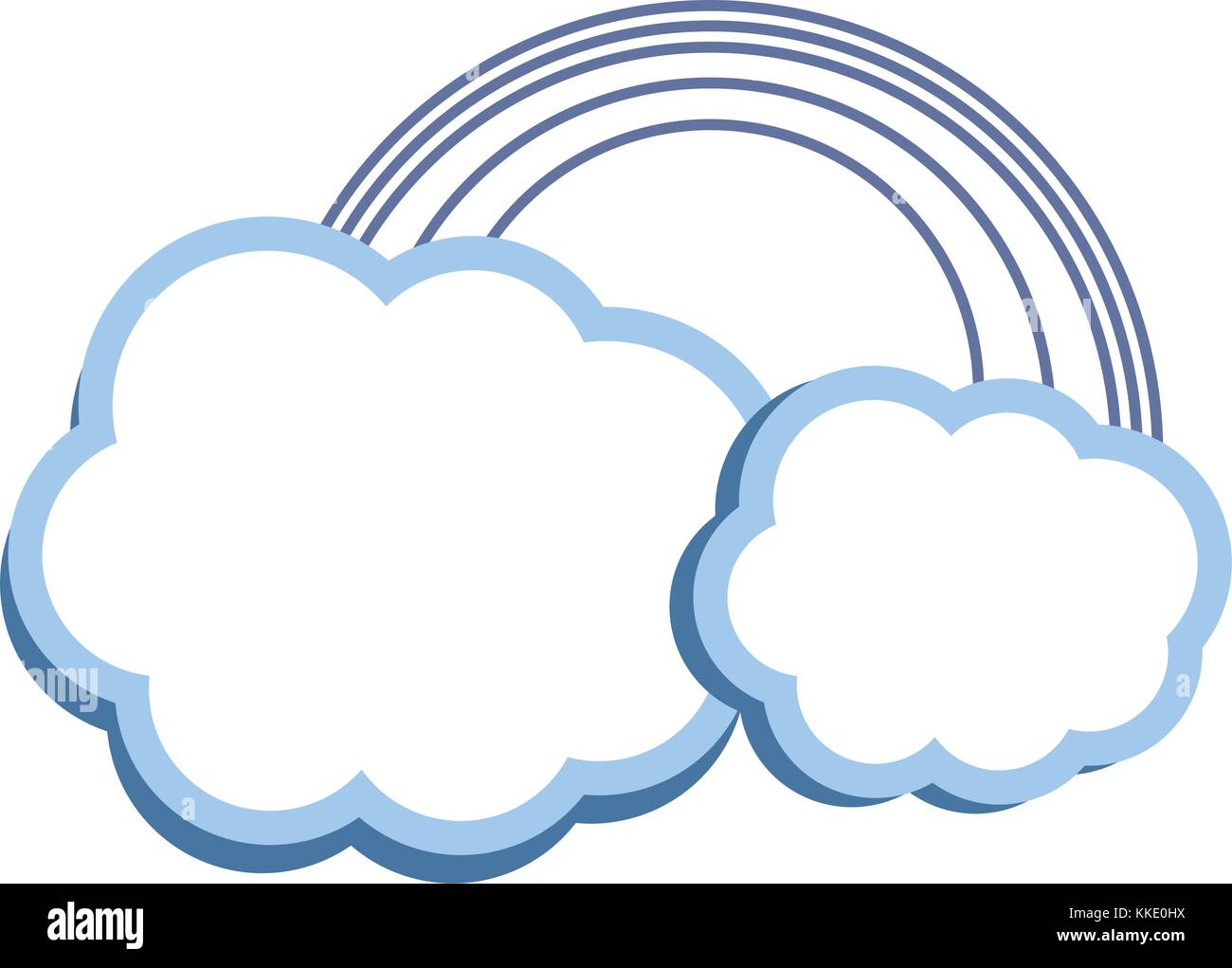 clouds and rainbow icon Stock Vector Image & Art - Alamy