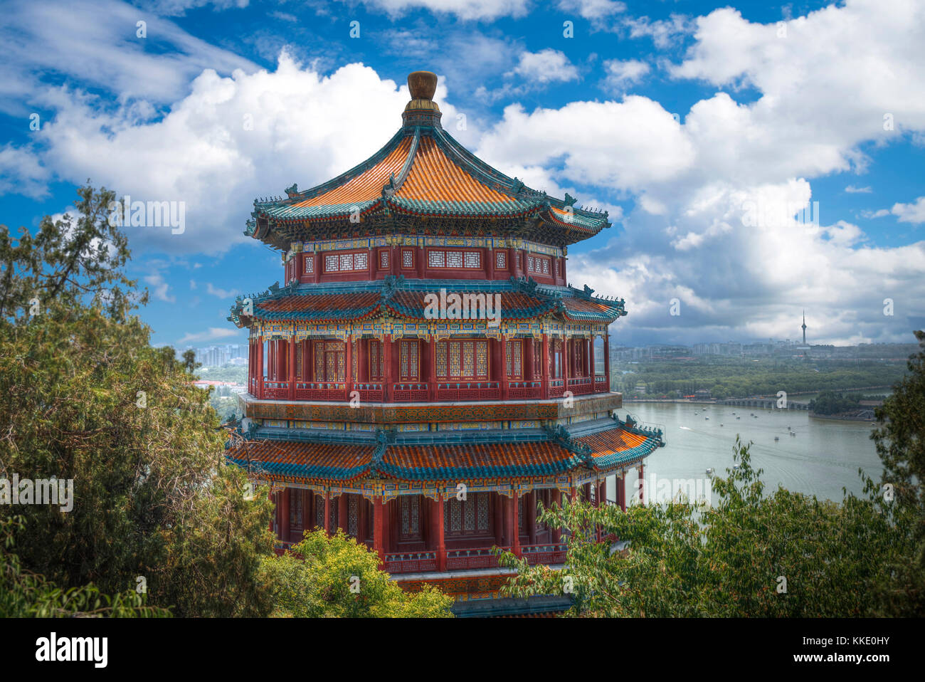 Summer Imperial Palace on the outskirts of Beijing. China Stock Photo ...