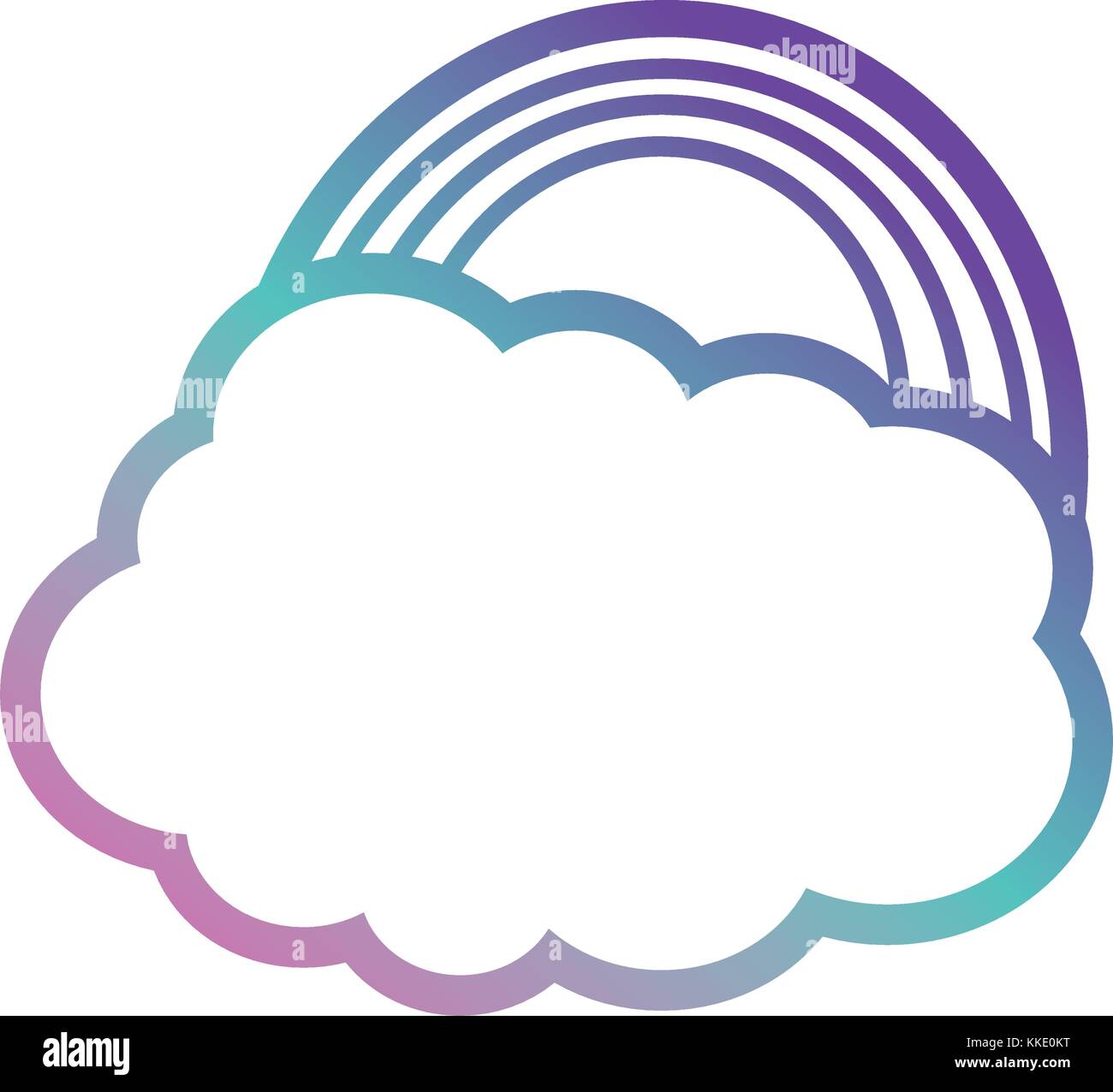 clouds and rainbow icon Stock Vector Image & Art - Alamy