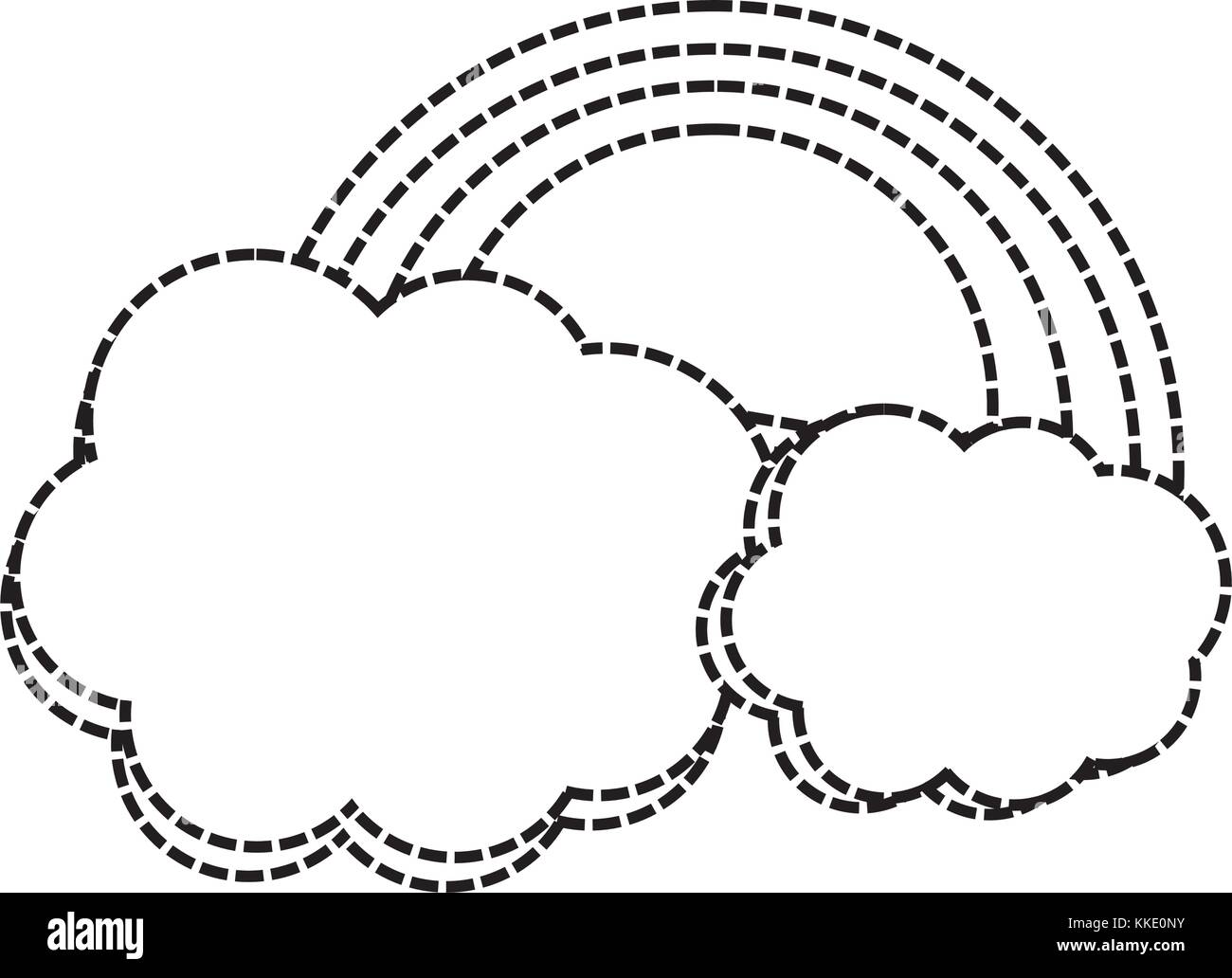 clouds and rainbow icon Stock Vector Image & Art - Alamy