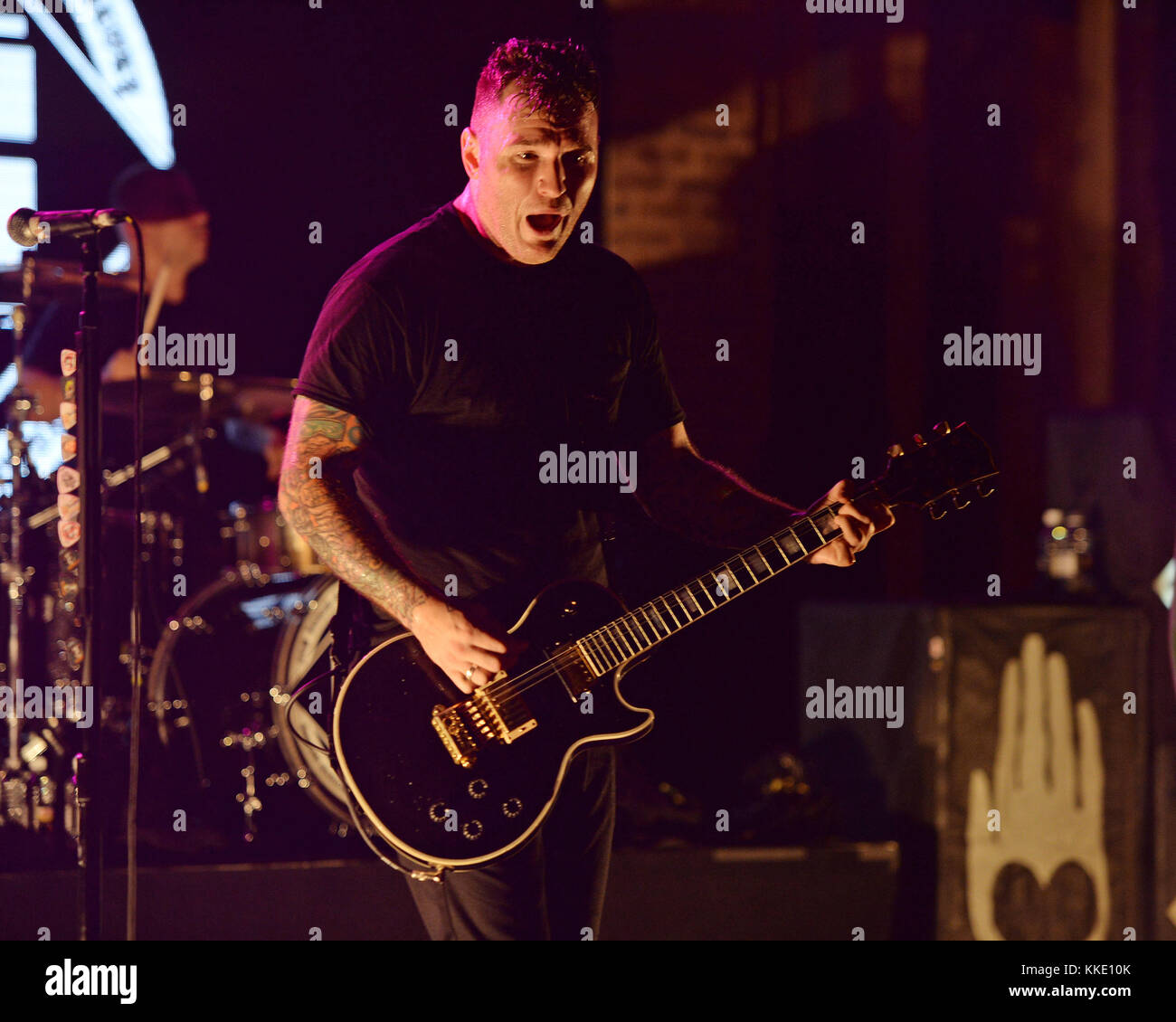 FORT LAUDERDALE FL - OCTOBER 14: Chad Gilbert of New Found Glory ...