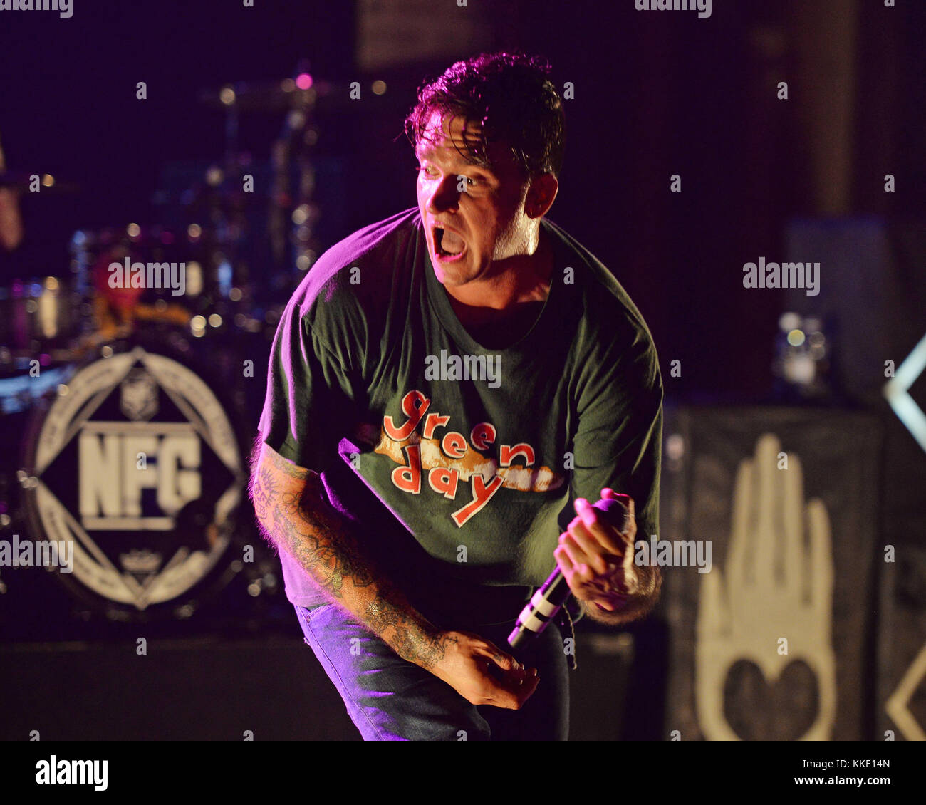 FORT LAUDERDALE FL - OCTOBER 14: Jordan Pundik of New Found Glory ...