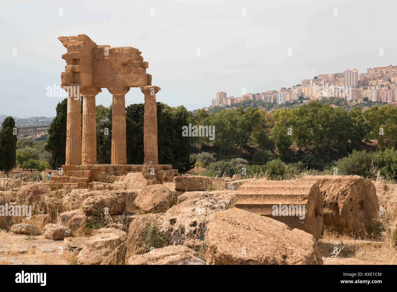 Castor and Pollux temple, Temples Valley, Italy Stock Photo - Alamy