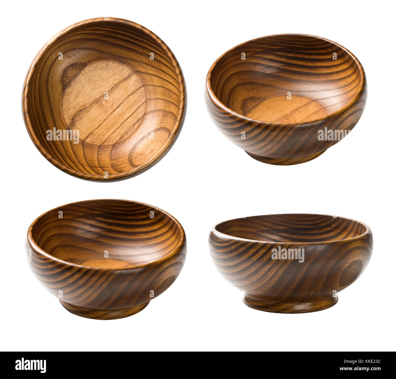 wooden plate set isolated on white background Stock Photo - Alamy