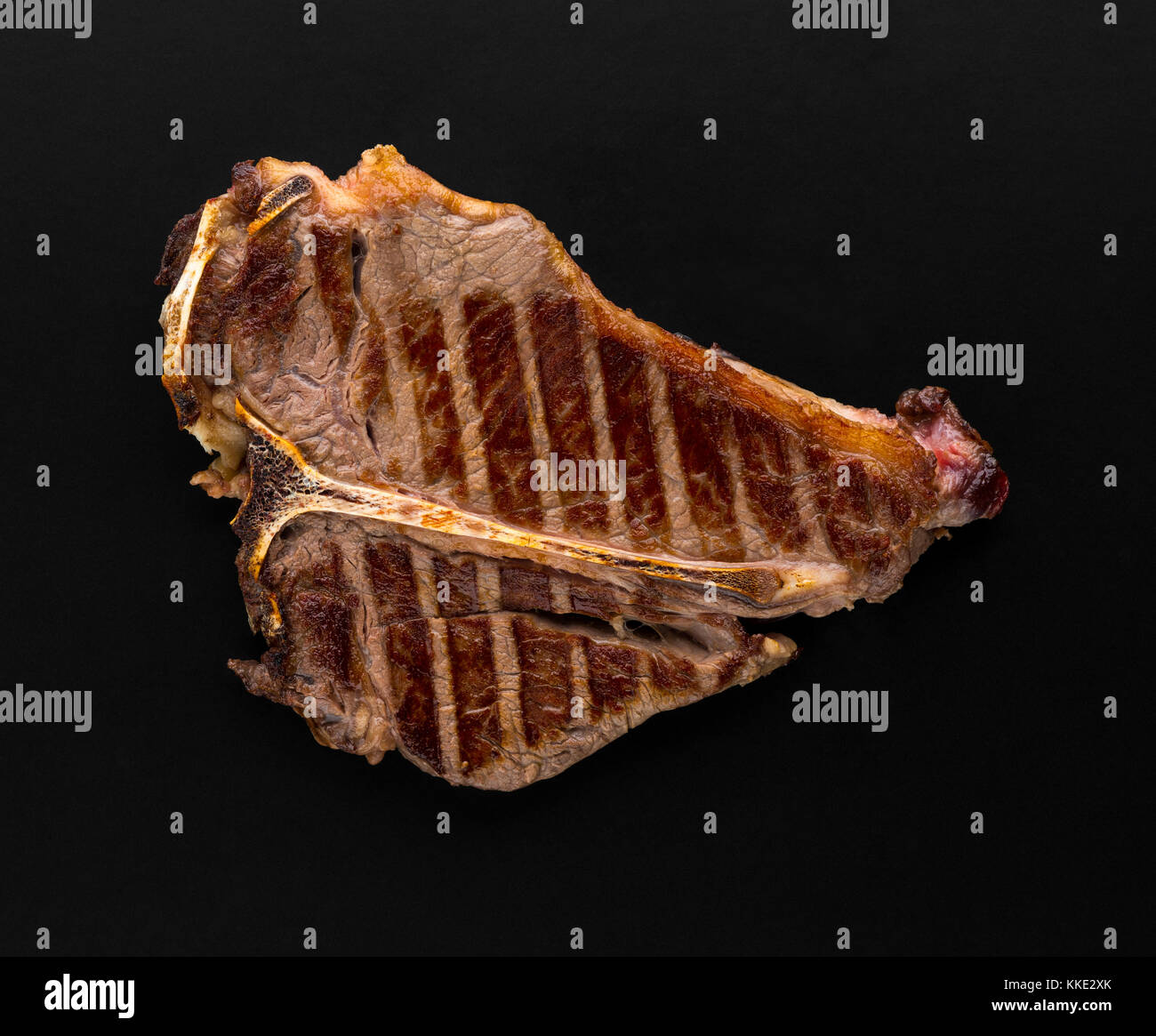 grilled meat isolated on black background close up. the view from the ...