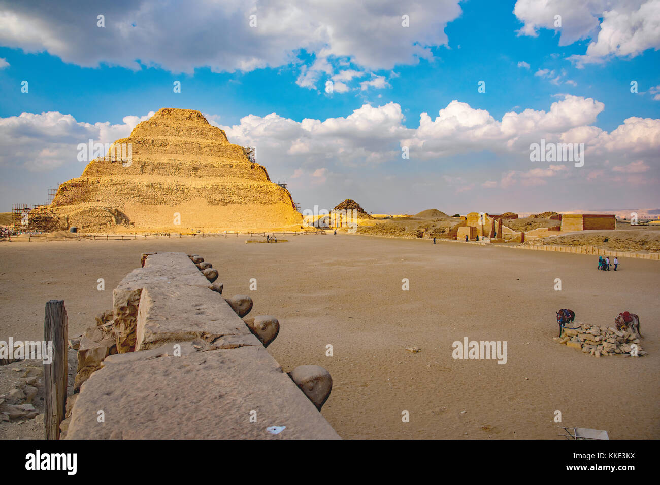 Pyramid of Djoser, or step pyramid, is an archeological remain in the ...