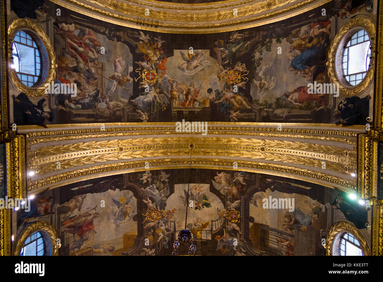 Baroque & highly decorated vaulted ceiling depicting life of St. John ...