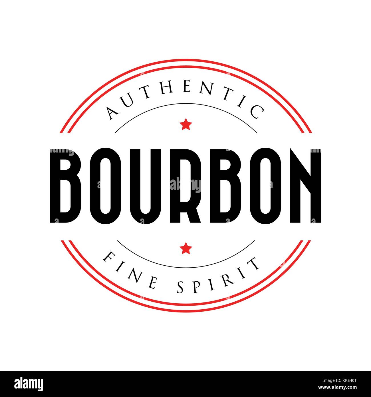 Authentic Bourbon vintage stamp logo vector Stock Vector Image & Art ...