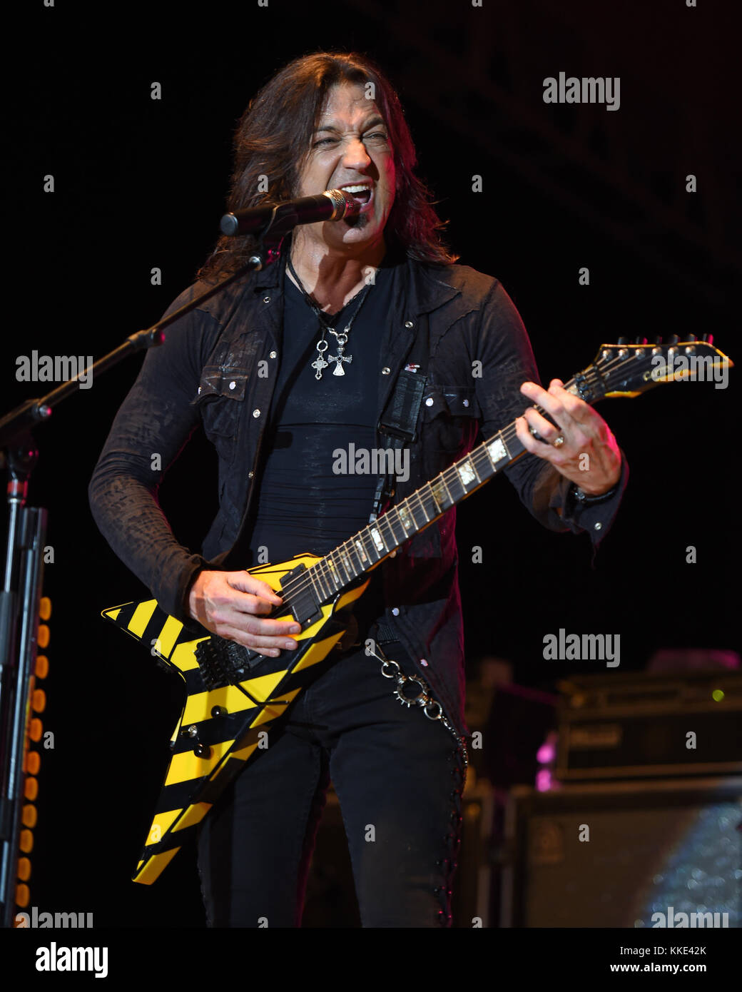 MIAMI , FL - APRIL 17: Michael Sweet of Stryper performs at the Magic ...