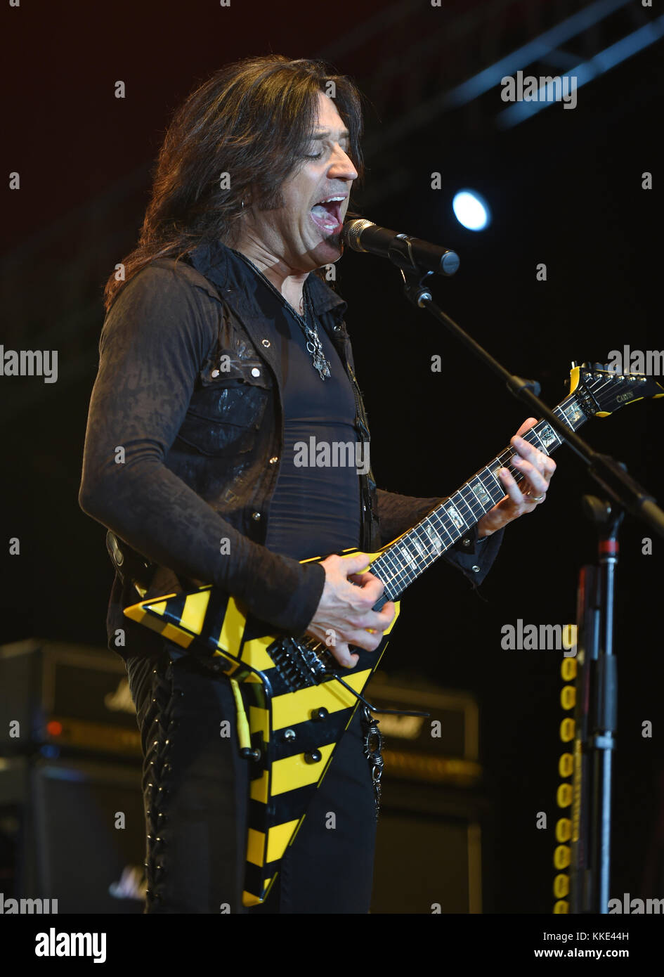 MIAMI , FL - APRIL 17: Michael Sweet of Stryper performs at the Magic ...