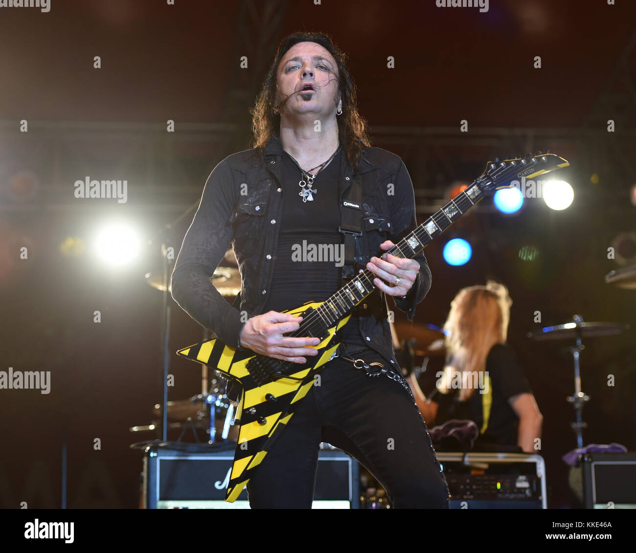 MIAMI , FL - APRIL 17: Michael Sweet of Stryper performs at the Magic ...