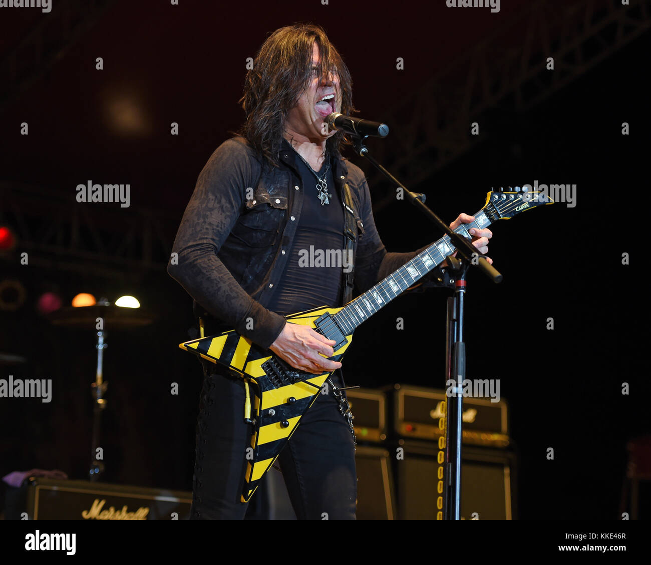 MIAMI , FL - APRIL 17: Michael Sweet of Stryper performs at the Magic ...