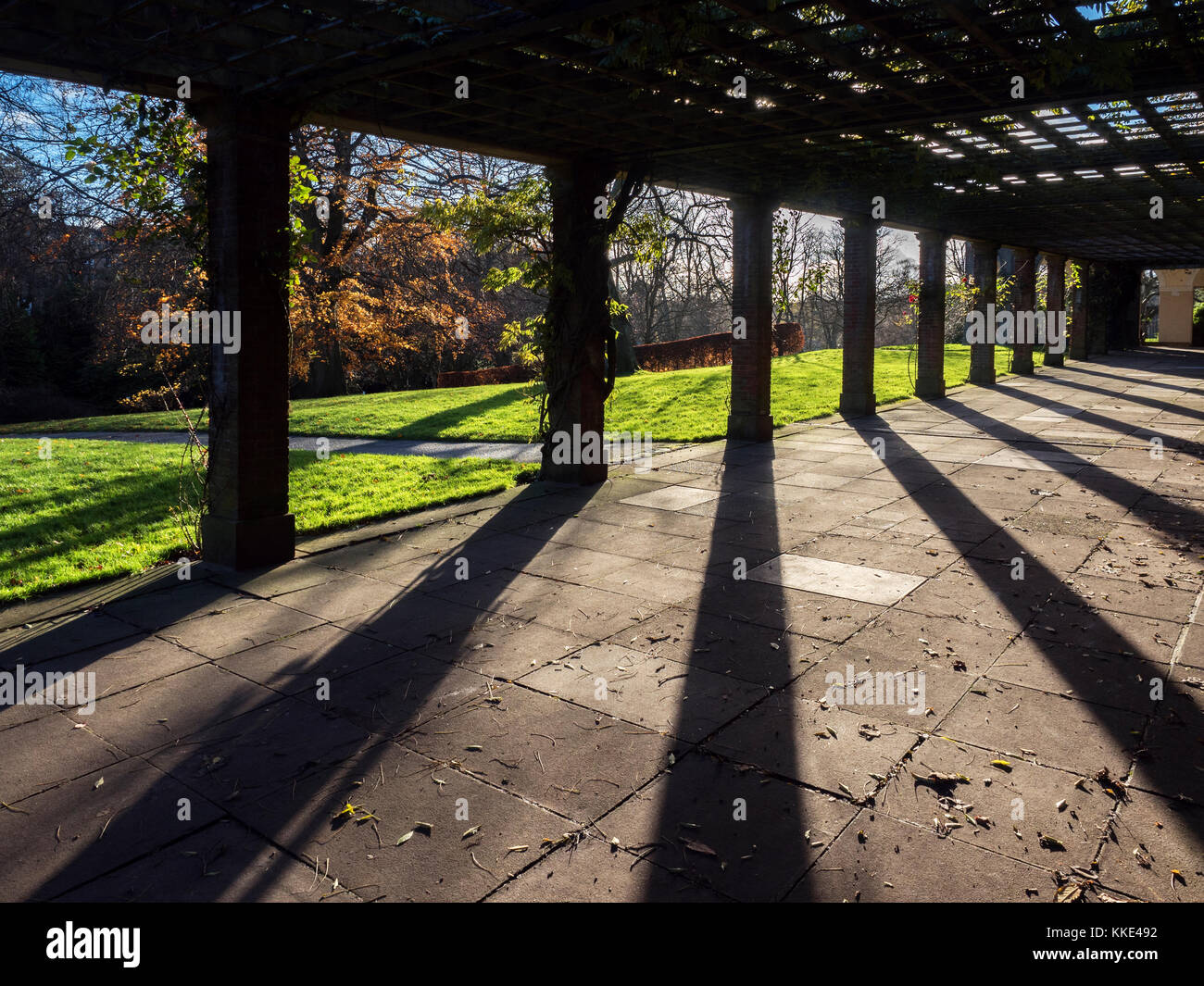 Sunlight and Shadows at the Sun Terrace in Valley Gardens Harrogate ...