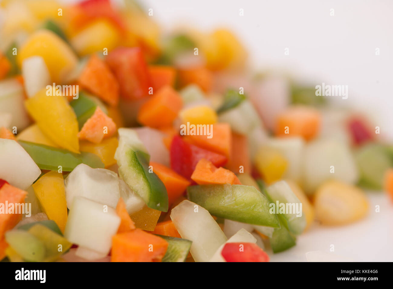 sliced vegetables close up on a light background Stock Photo - Alamy